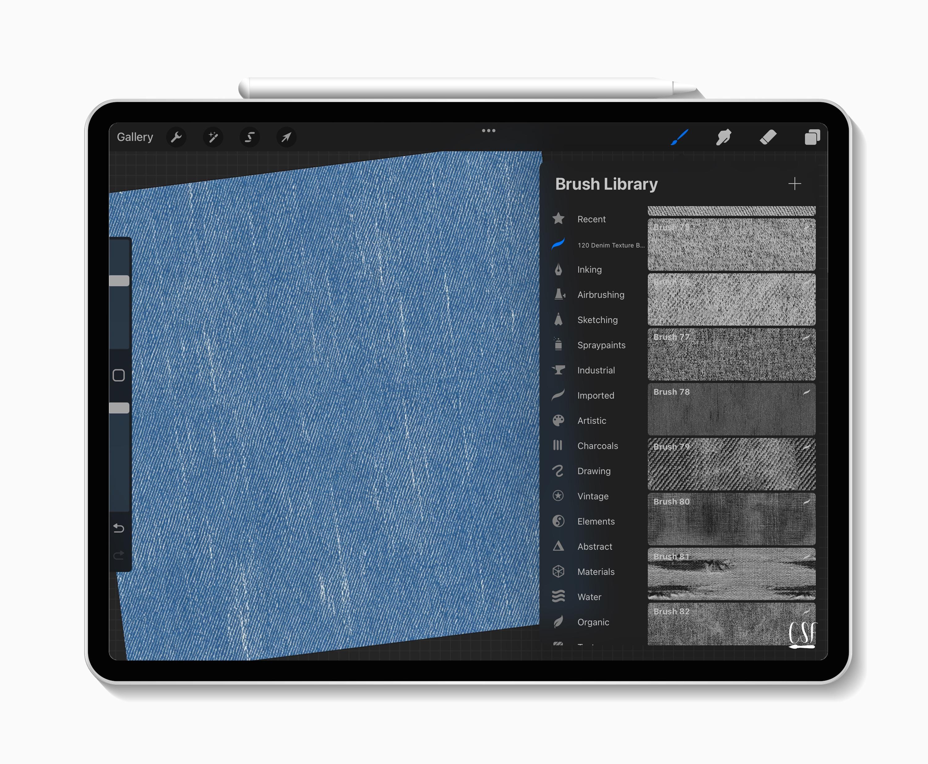120 Procreate Denim Texture Brushes for Realistic Fabric Effects ...