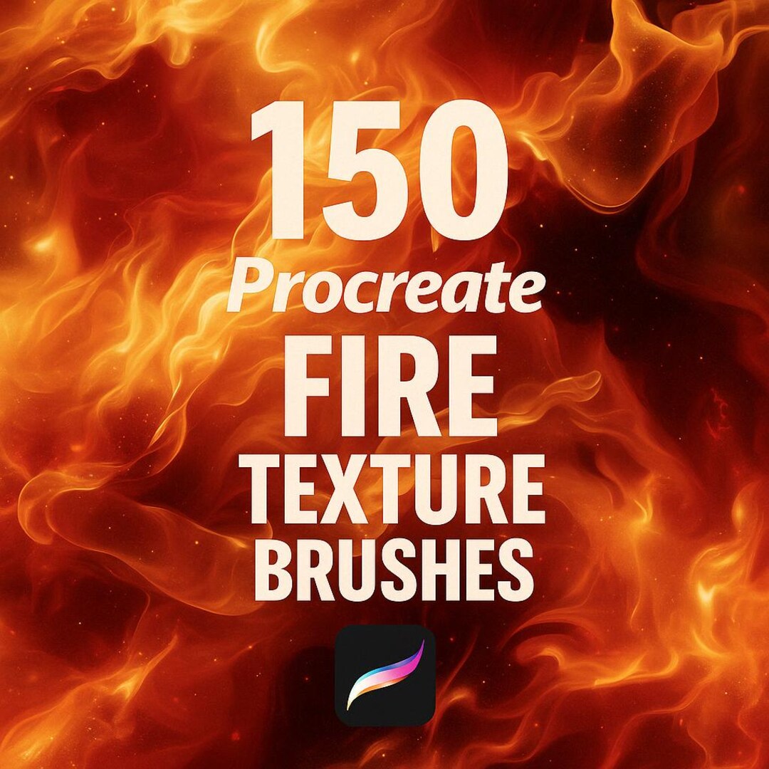 150 Procreate Realistic Fire Texture Brushes, Fire Brushes, Burn ...