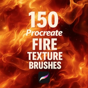 150 Procreate Realistic Fire Texture Brushes, Fire Brushes, Burn ...