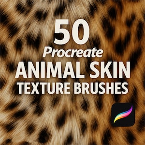 50 Procreate Realistic Animal Texture Brushes, Leopard Tiger Zebra ...