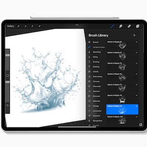 100 Procreate Splash Stamp Brushes, Splash Stamp, Procreate Splash ...