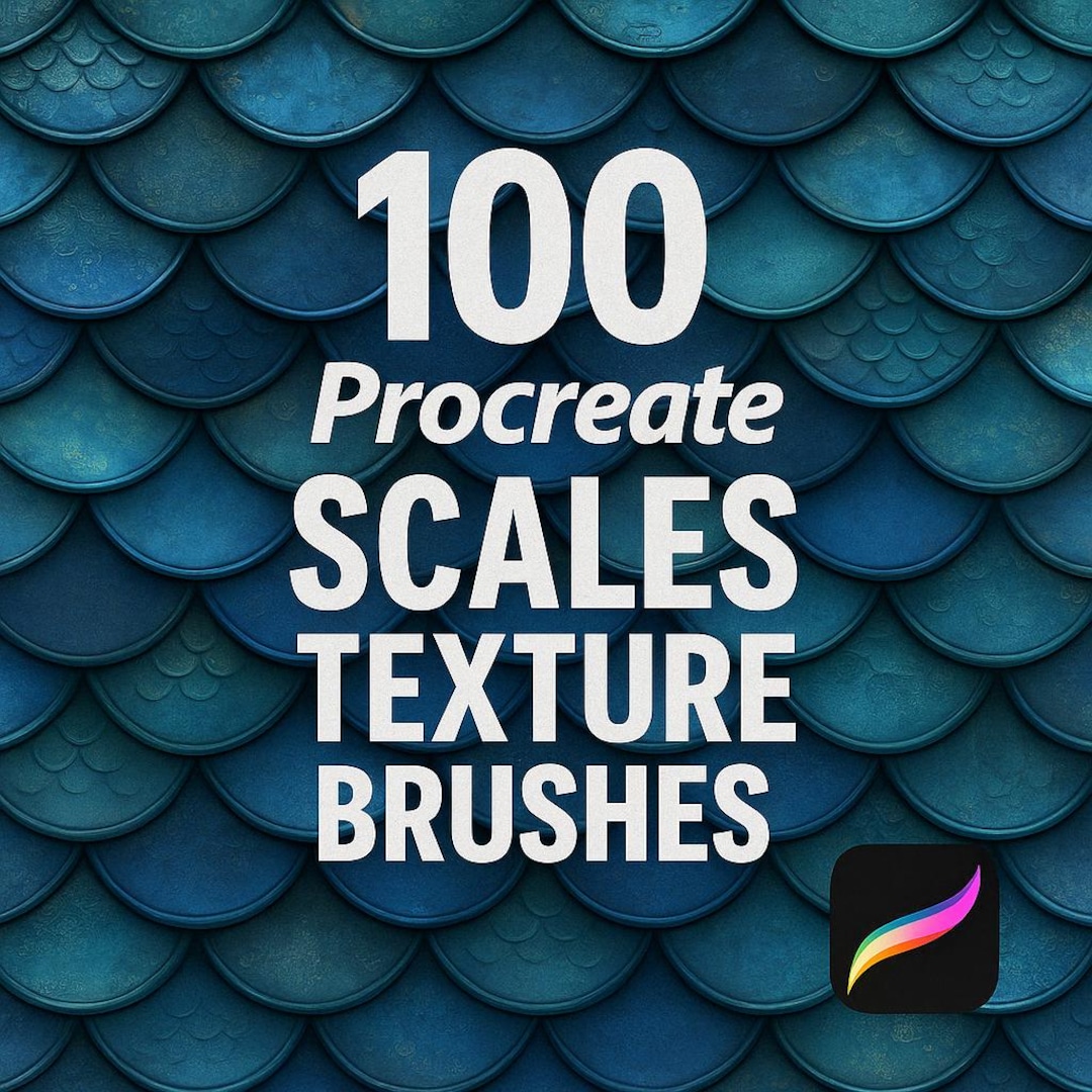 100 Scale Procreate Brushes, Mermaid Scale Brush, Fish Scale Brush ...