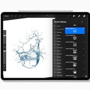 100 Procreate Splash Stamp Brushes, Splash Stamp, Procreate Splash ...