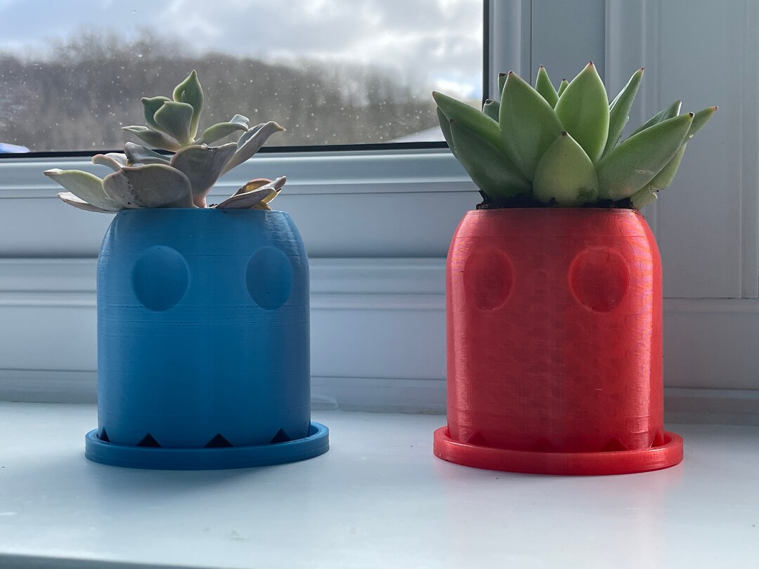 Retro Gaming Pac-man Ghost Plant Pot Storage Pot - Etsy UK