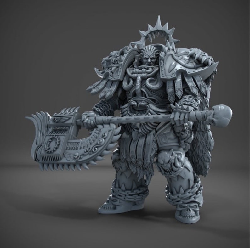 Angron World Eaters Model for Warhammer 40k 3D Printable Masterpieces ...
