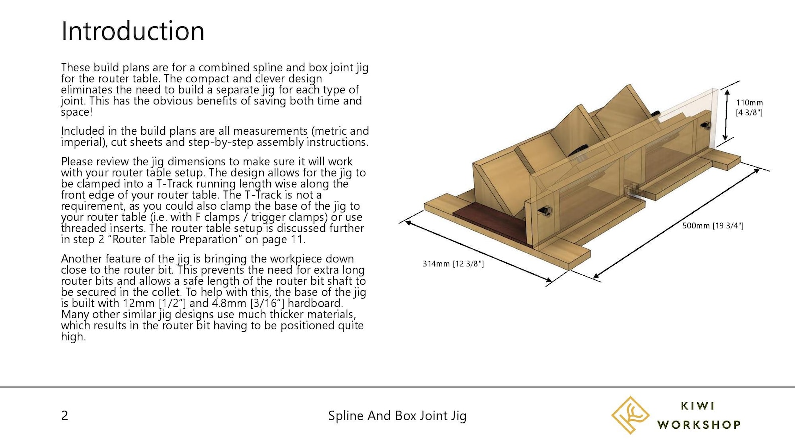 Combined Spline & Box Joint Jig - Build Plans - Etsy