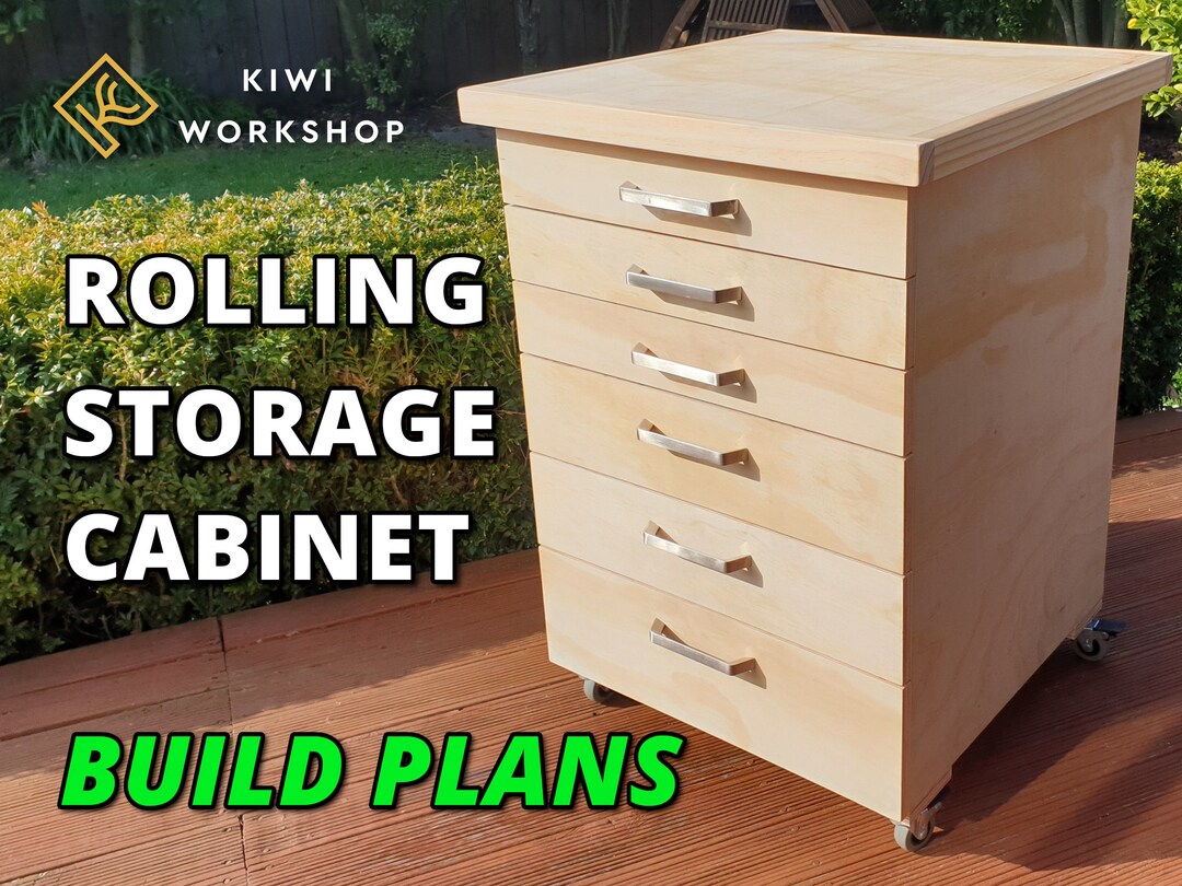Rolling Storage Cabinet Build Plans - Etsy