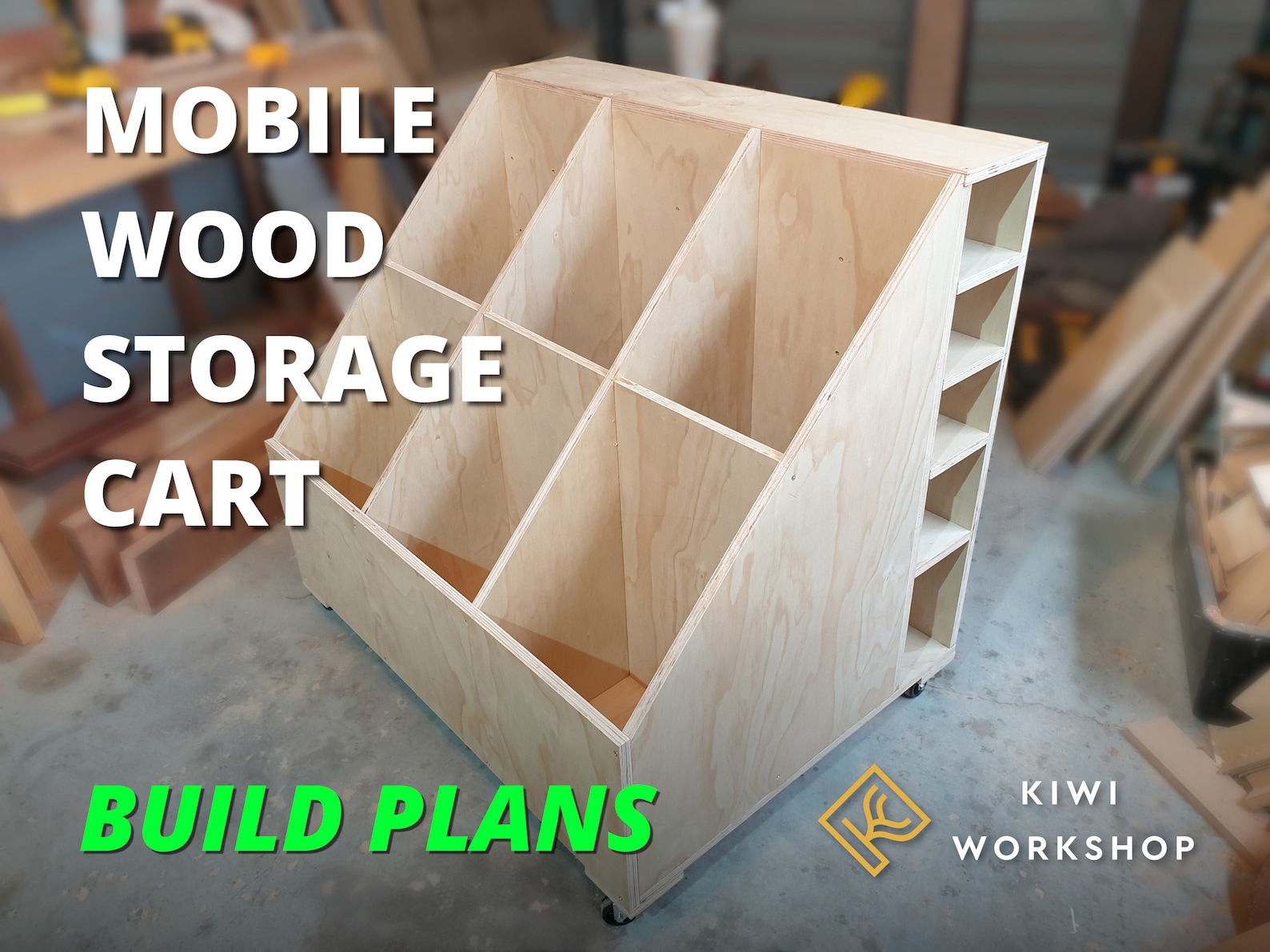 Mobile Wood Storage Cart Build Plans - Etsy