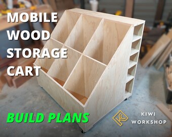 Mobile Wood Storage Cart - Etsy