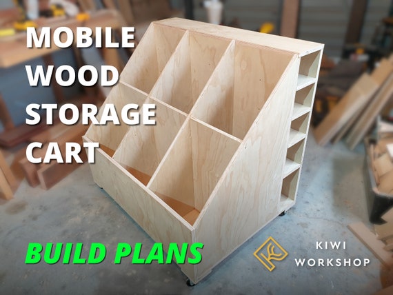 Mobile Wood Storage Cart Build Plans - Etsy