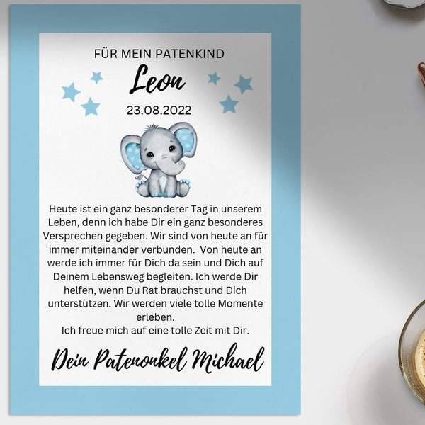 Baptism Godparent Letter Template - Etsy