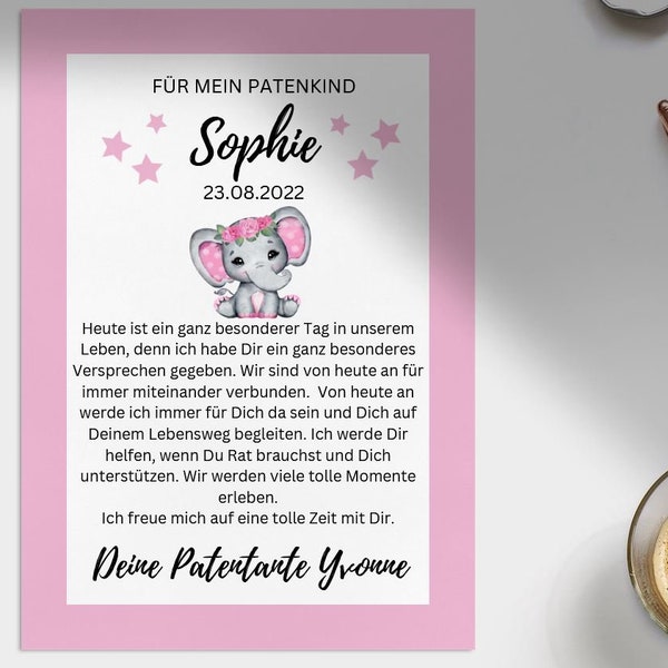 Godparent Letter Baptism Letter - Etsy