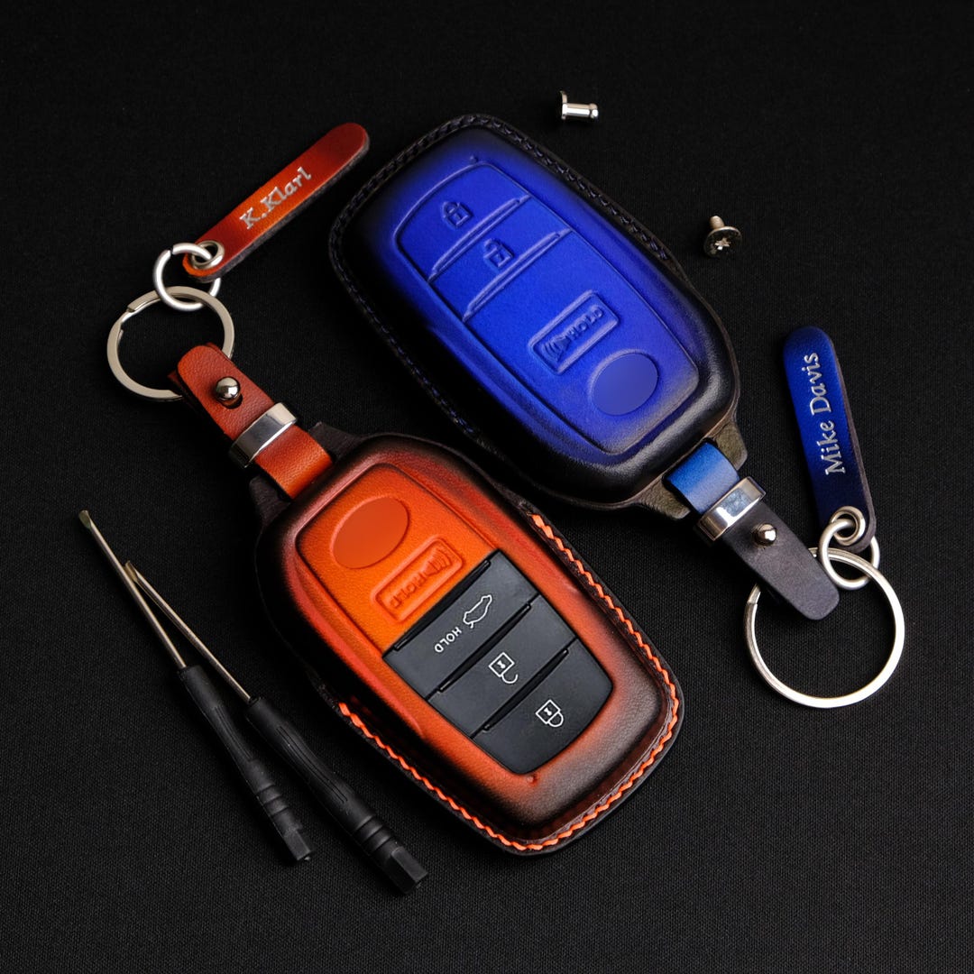 Leather Key Case for Toyota Camry, Toyota Camry Key Fob Cover, Toyota ...