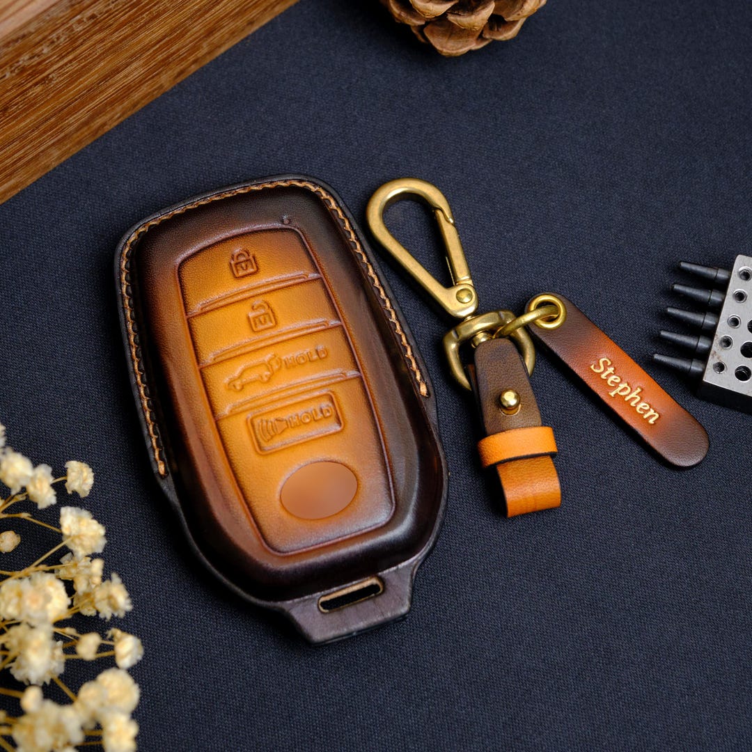Toyota Highlander Smart Key Leather Cover, Handcrafted Key Case ...