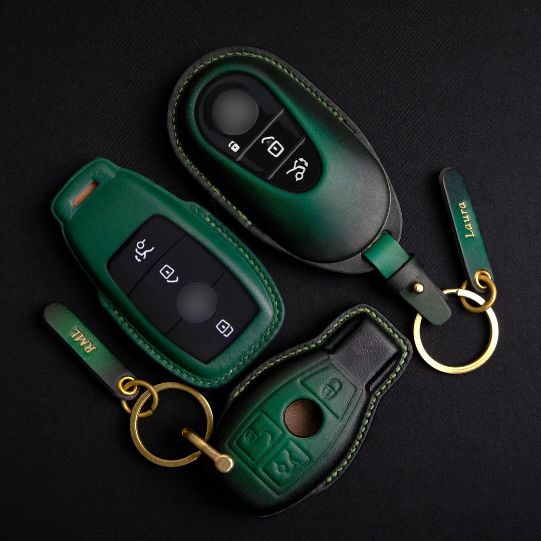 Leather Key Case for Mercedes Gle-class Gla-class C-class E-class S ...