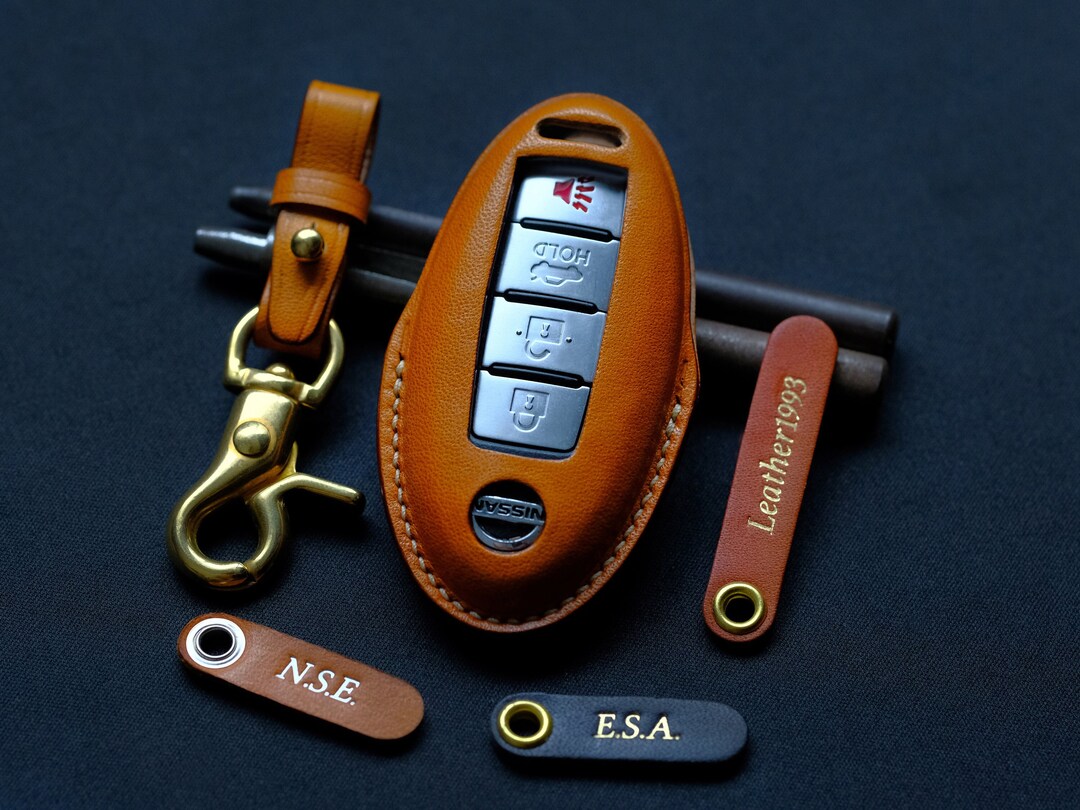 Nissan Rogue Key Fob Cover, Leather Key Case for Nissan Altima/ Armada ...