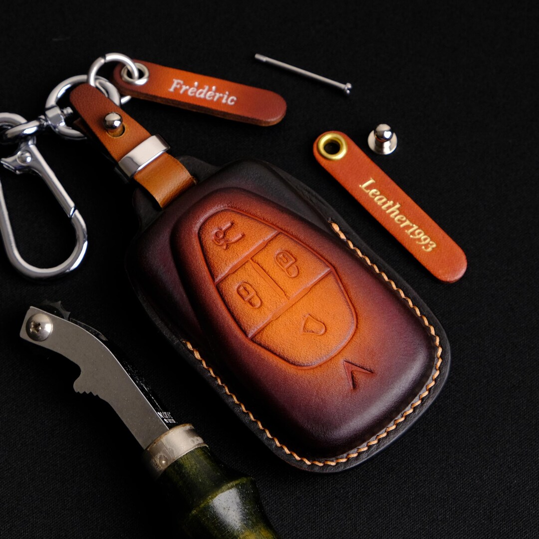 Vinfast VF8 Leather Key Fob Cover, Personalized Key Fob Case for ...