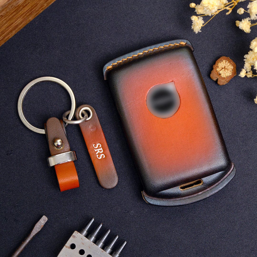 Volvo XC90 Leather Key Fob Cover, Handmade Key Case for Volvo Xc40 Xc60 ...