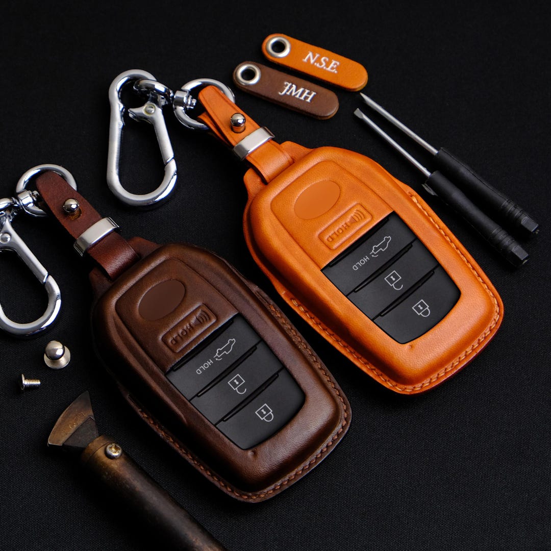 Leather Key Fob Cover for Tundra TRD Pro, Custom Handmade Leather for ...