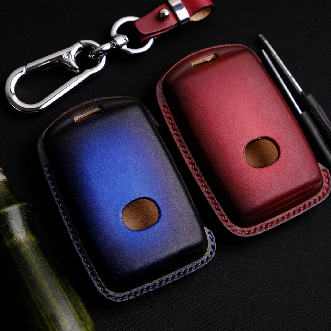 Handmade Leather Key Fob Cover for Mazda MX-5, Personalized Key Case ...