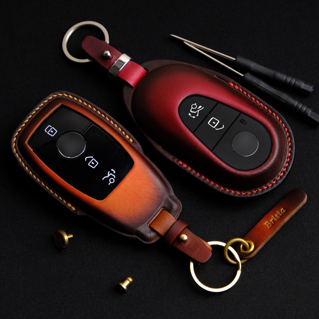 Customized Key Fob Cover for Mercedes Glc-class, Leather Keyless Remote ...