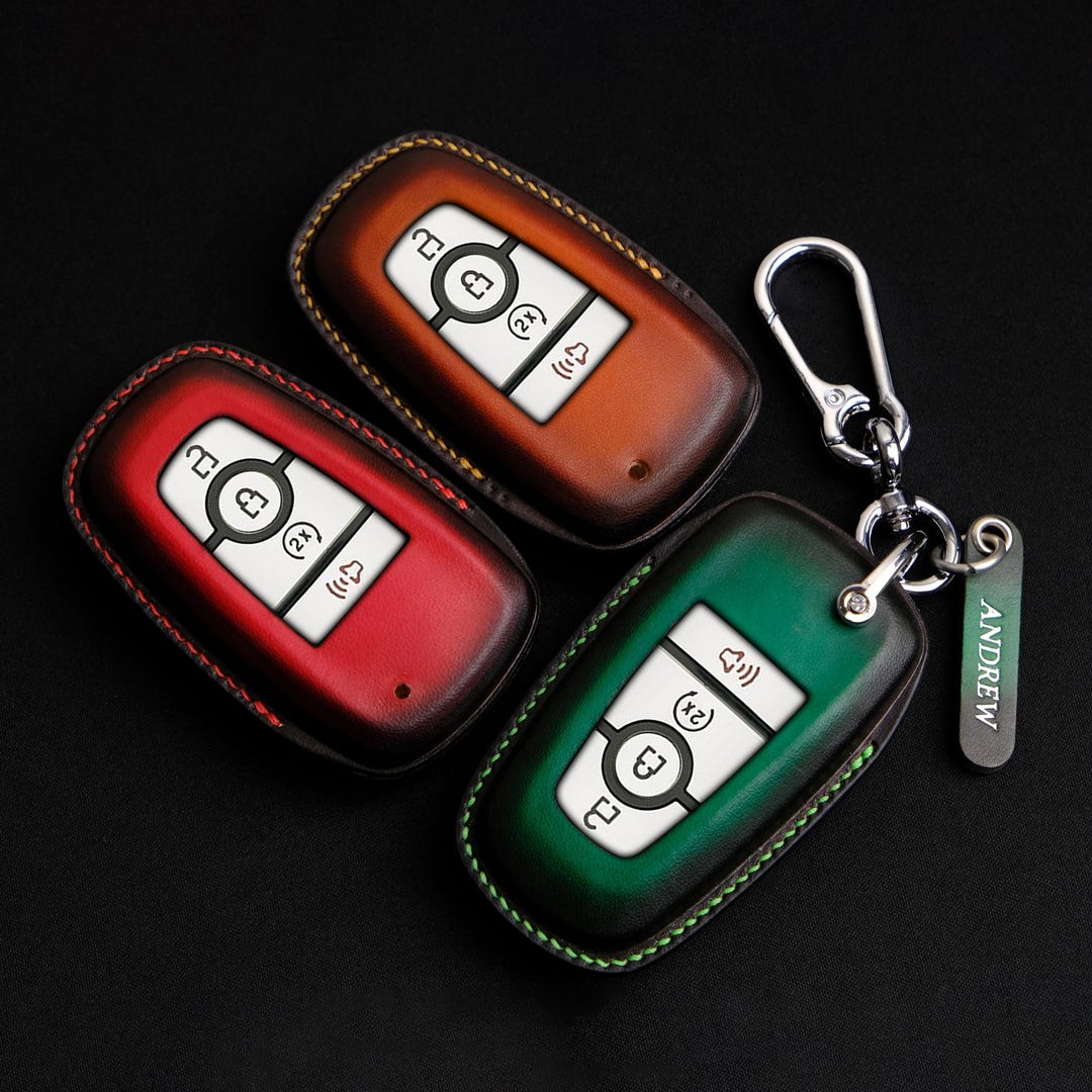 Custom Bronco Key Fob Cover With Logo, Remote Key Holder, Handmade ...