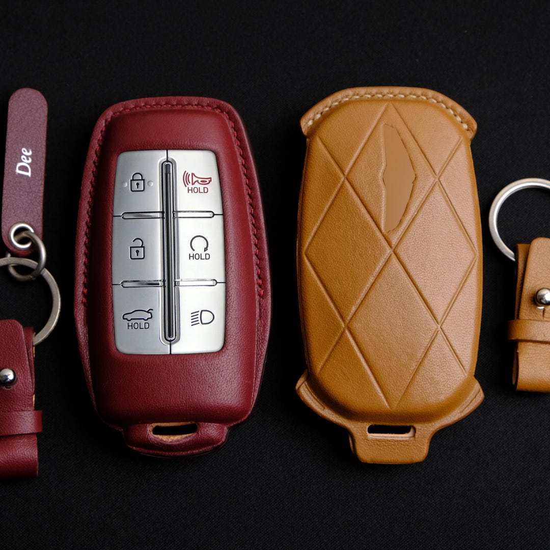 Handcrafted Leather Case G70, G80, G90..., Genesis G80 Key Fob Cover ...