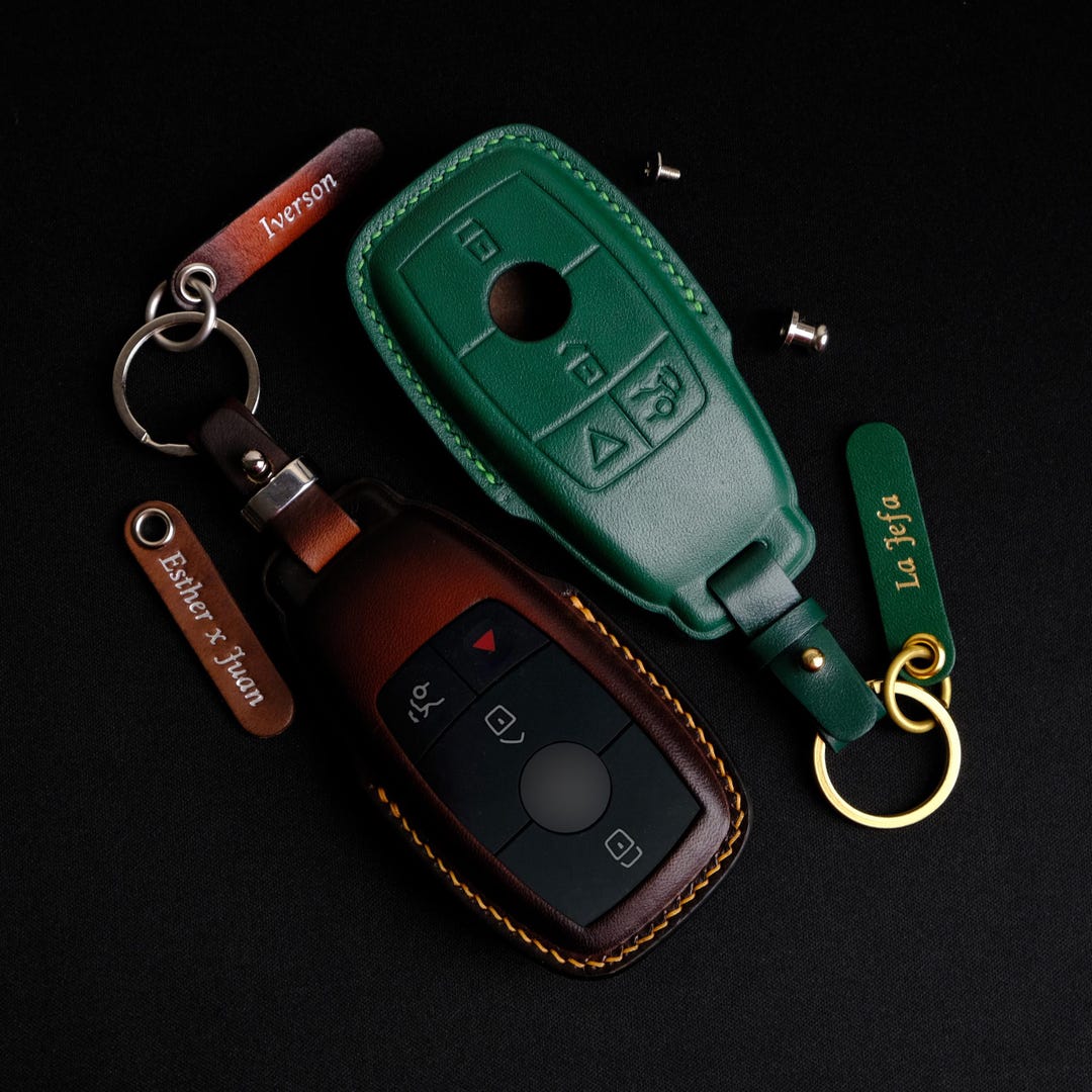 Mercedes E-class Leather Key Fob Cover, Custom Key Case for E, G, A ...