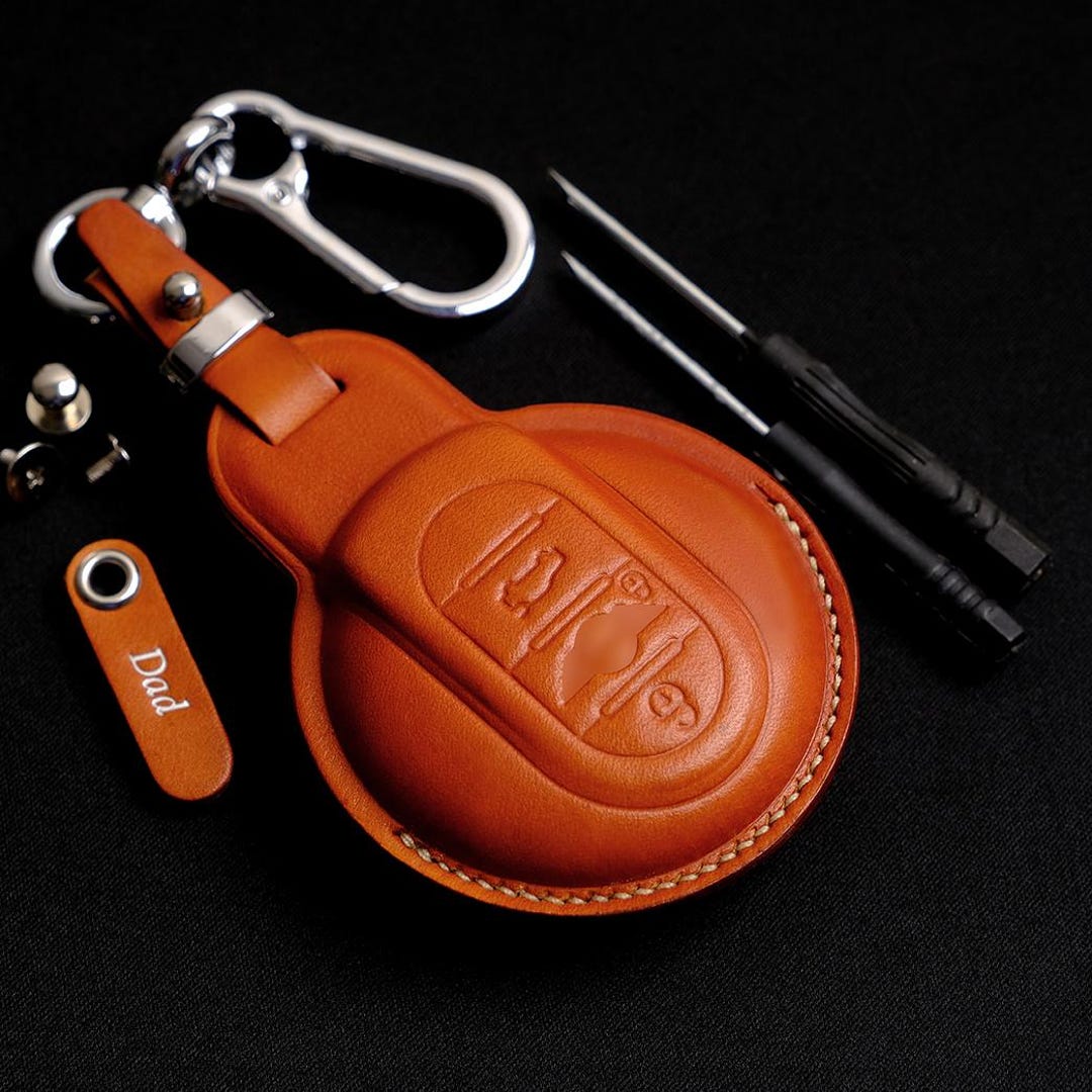 Mini JCW Key Fob Cover, Handcrated Leather Key Cover for Mini Cooper ...