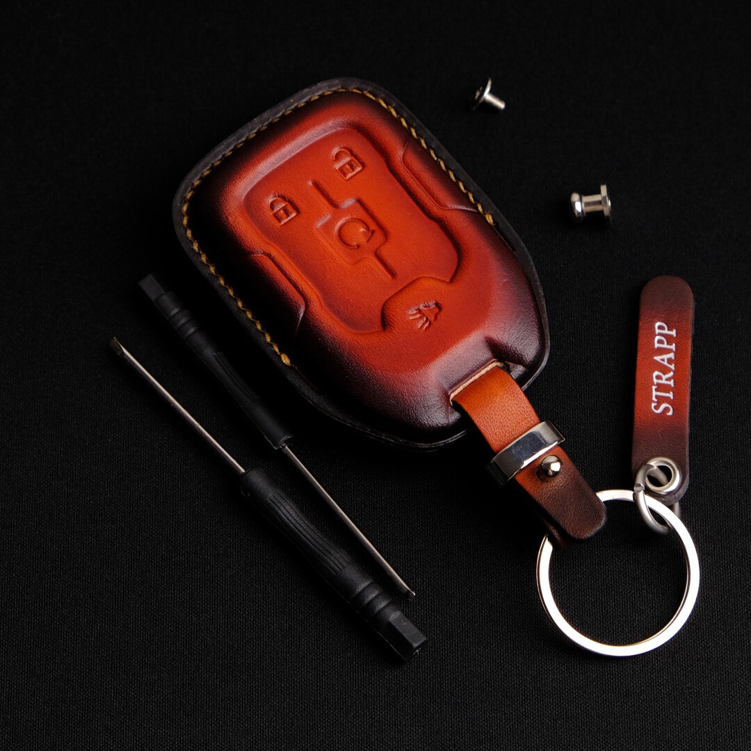 Chevrolet Suburban Tahoe Leather Key Fob Cover, Chevrolet Key Chains ...