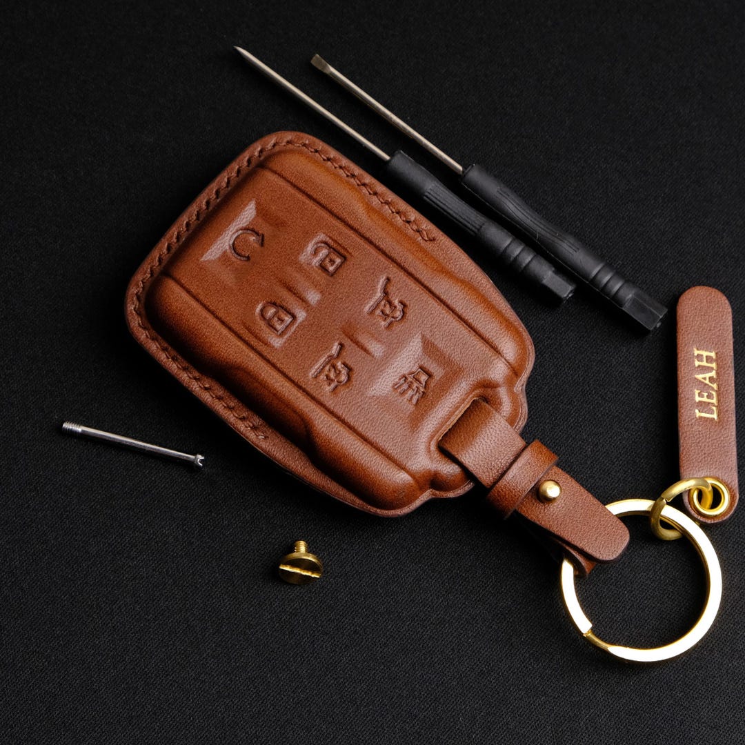 Leather Key Fob Cover for Chevrolet Tahoe, Suburban, Fit for Models ...