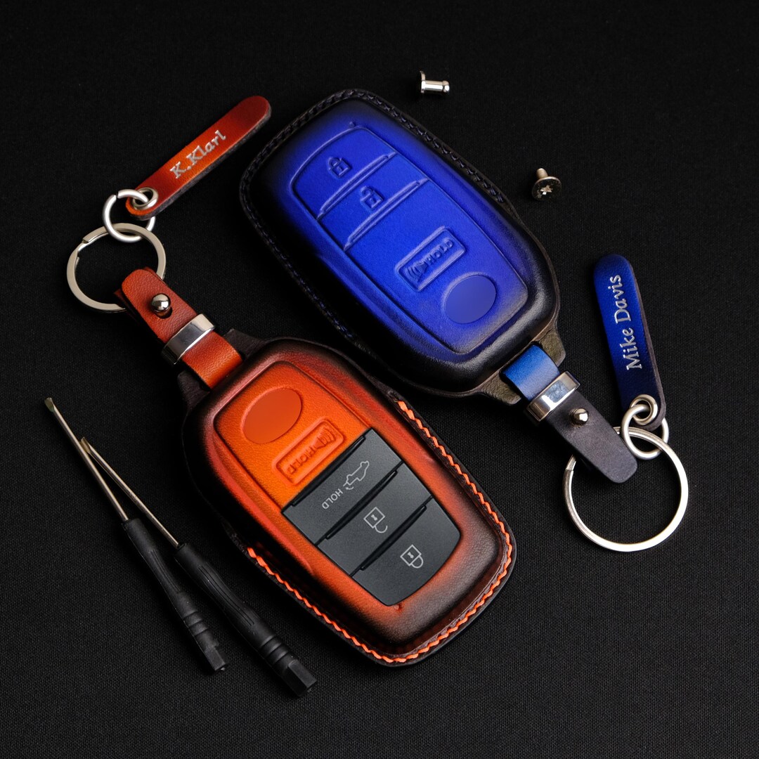 Personalized Leather Key Case for Toyota Tacoma, Toyota Tacoma Key Fob ...