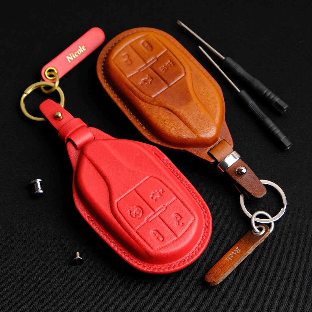 Maserati Ghibli Key Fob Cover, Personalized Leather Key Case for ...