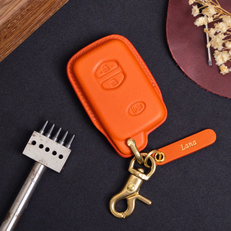 Custom for Toyota 4runner Key Fob Cover, Leather Key Case Fits 4runner ...