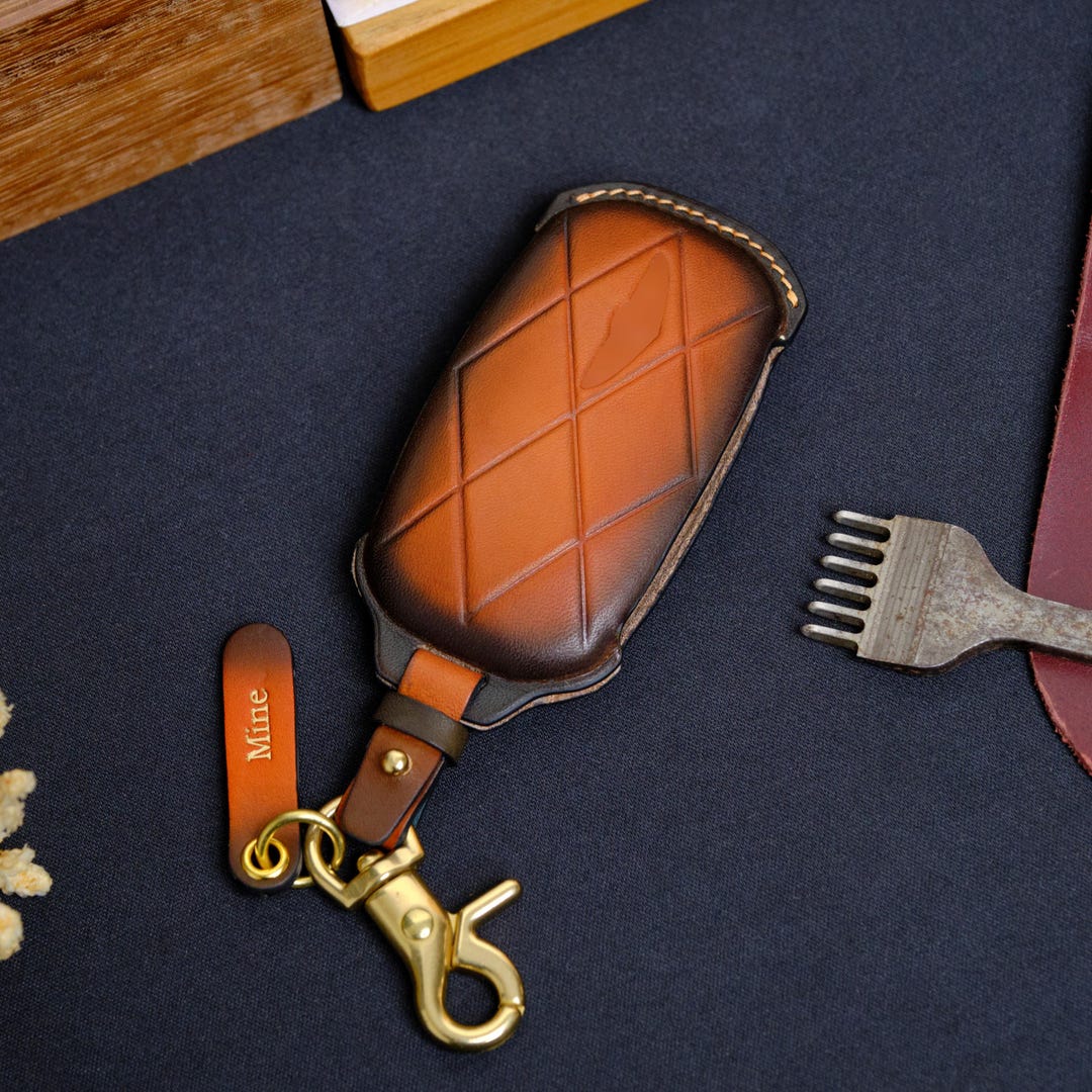 Genesis GV60 Smart Key Leather Cover, Handcrafted Protective Key Case ...