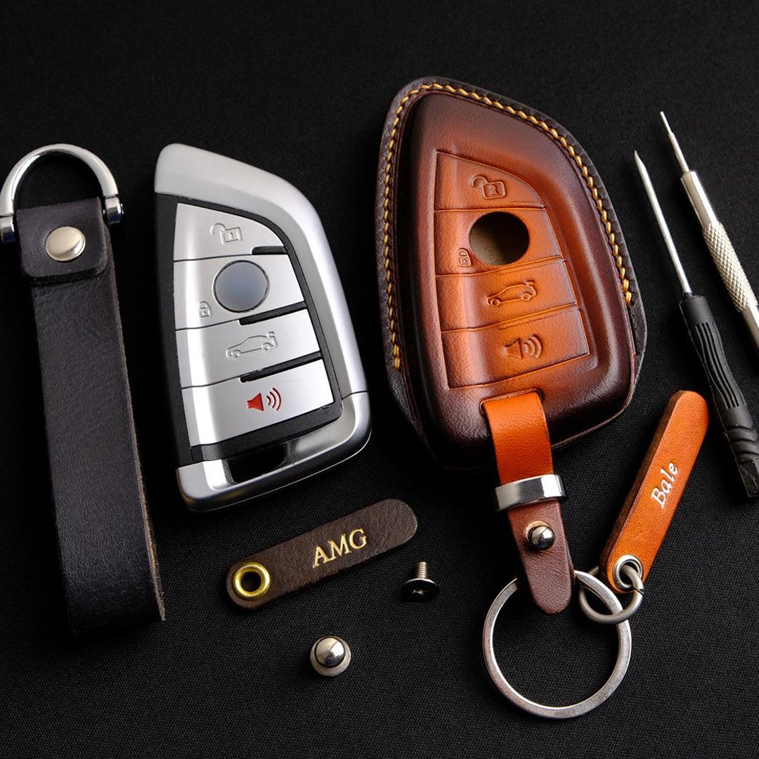 BMW X Series Key Fob Cover, Leather Key Case for BMW X1 X2 X3 X4 X5 X6 ...