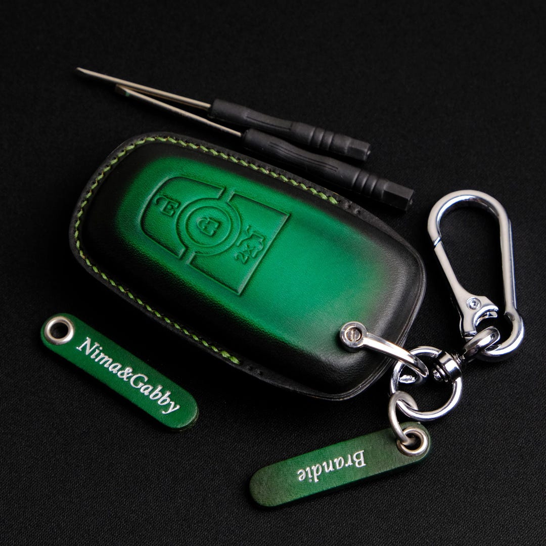 Handcrafted Key Fob Cover for Ford Edge, Leather Key Case for Ford Edge ...