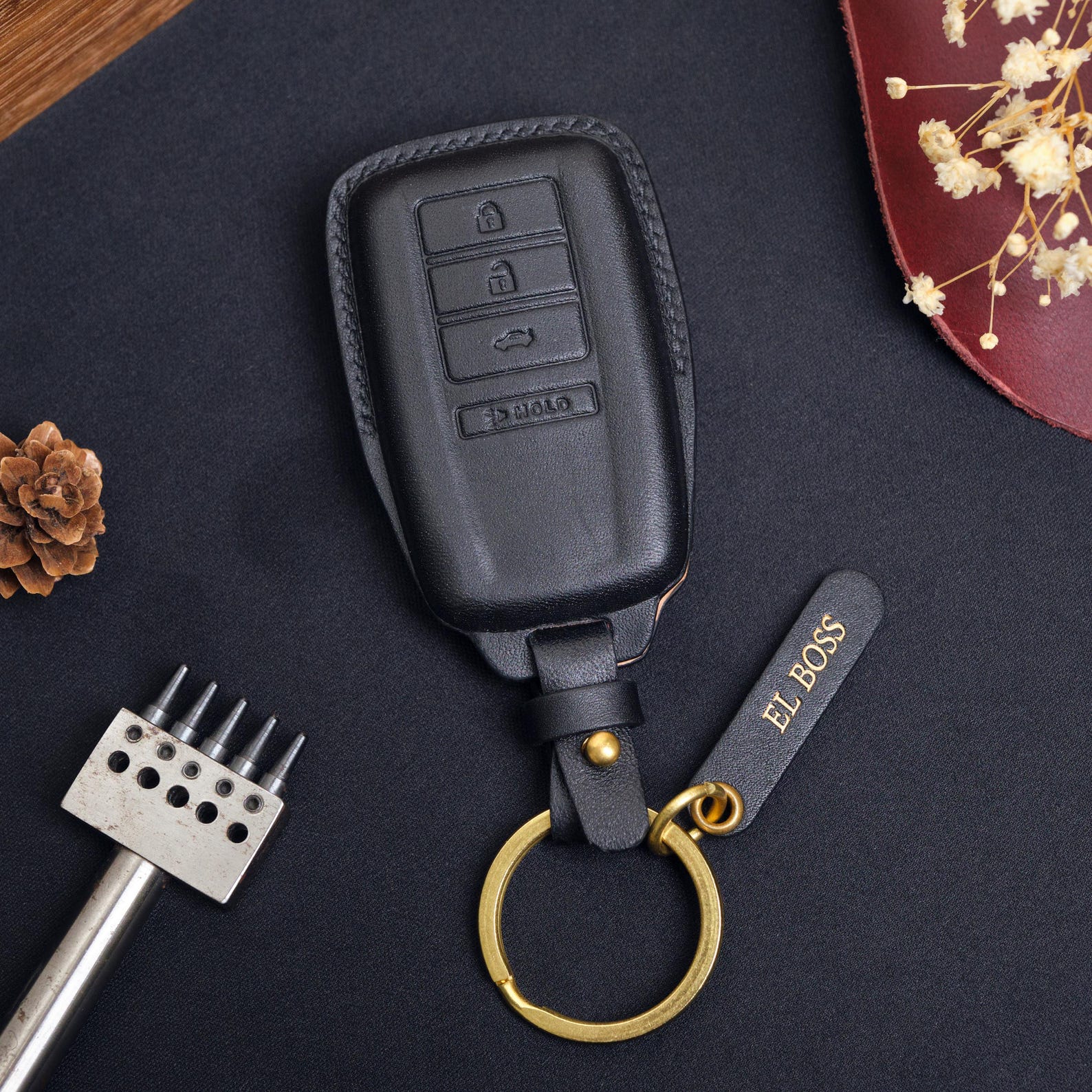 Leather Key Fob Cover for Acura ILX RLX TLX, Custom Key Case for Acura ...