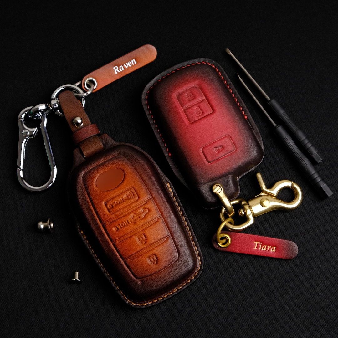 Leather Key Case for Toyota Tacoma, Toyota Key Case Key Chain Remote ...