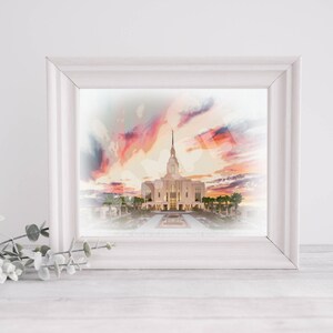Red Cliffs Utah Temple LDS Latter Day Saint Temple Wall Art Digital ...