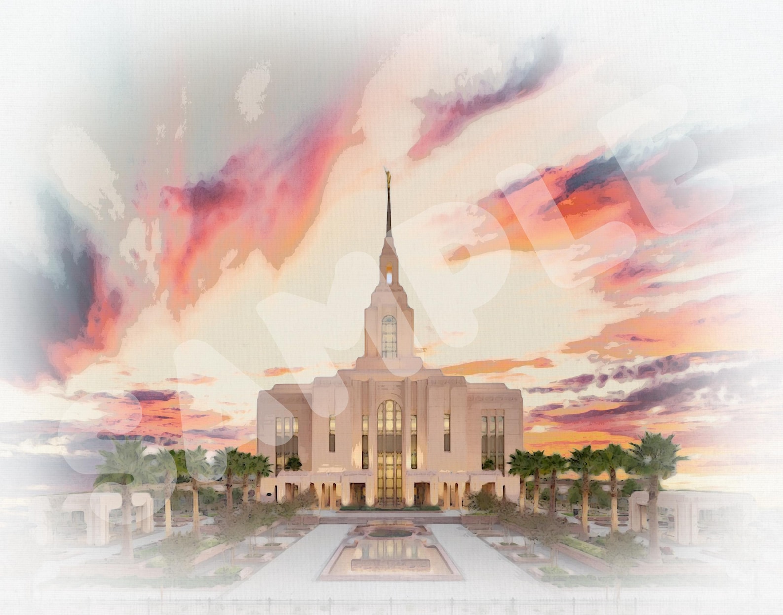 Red Cliffs Utah Temple LDS Latter Day Saint Temple Wall Art Digital ...