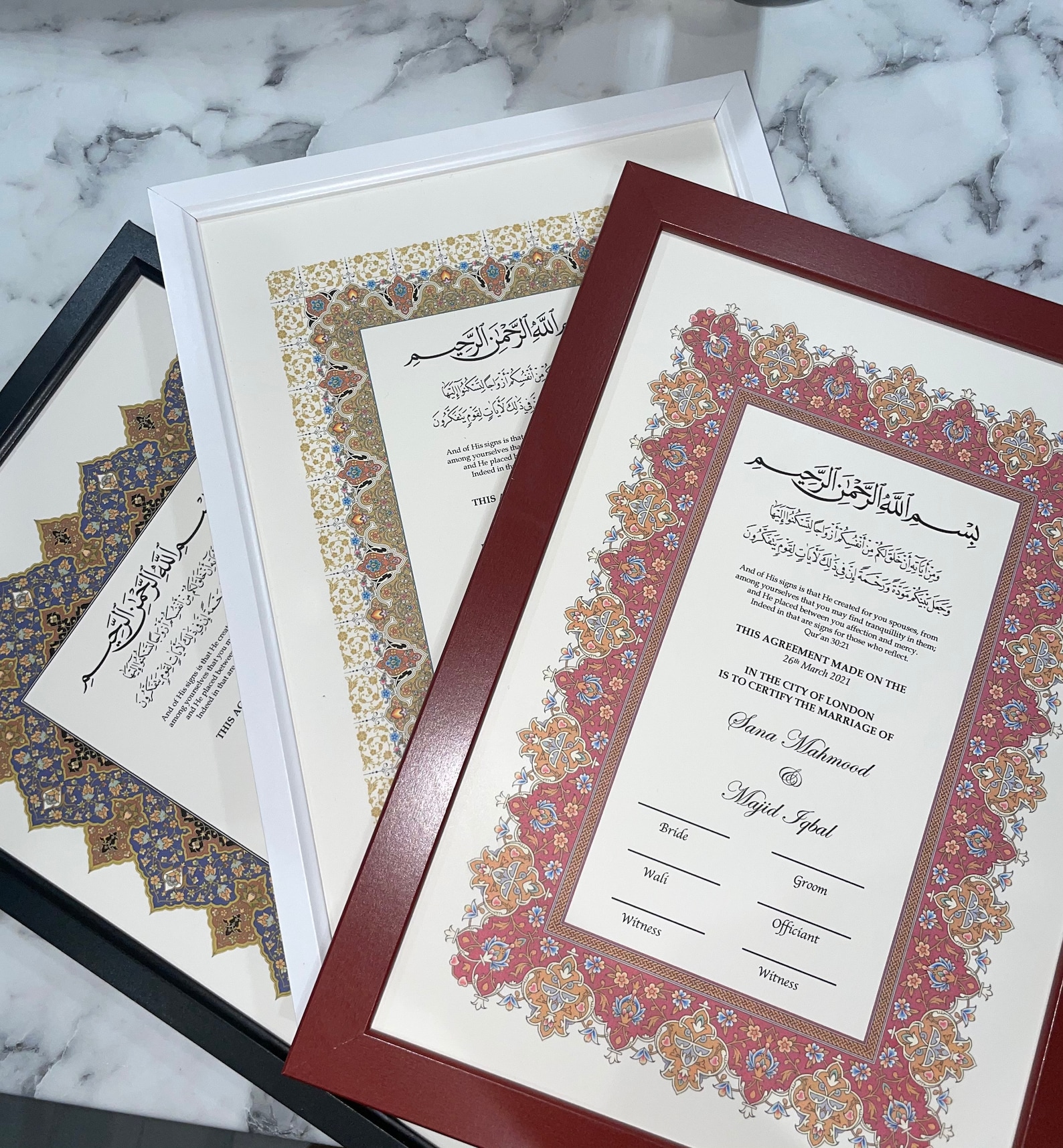 Nikah Nama Blank Form