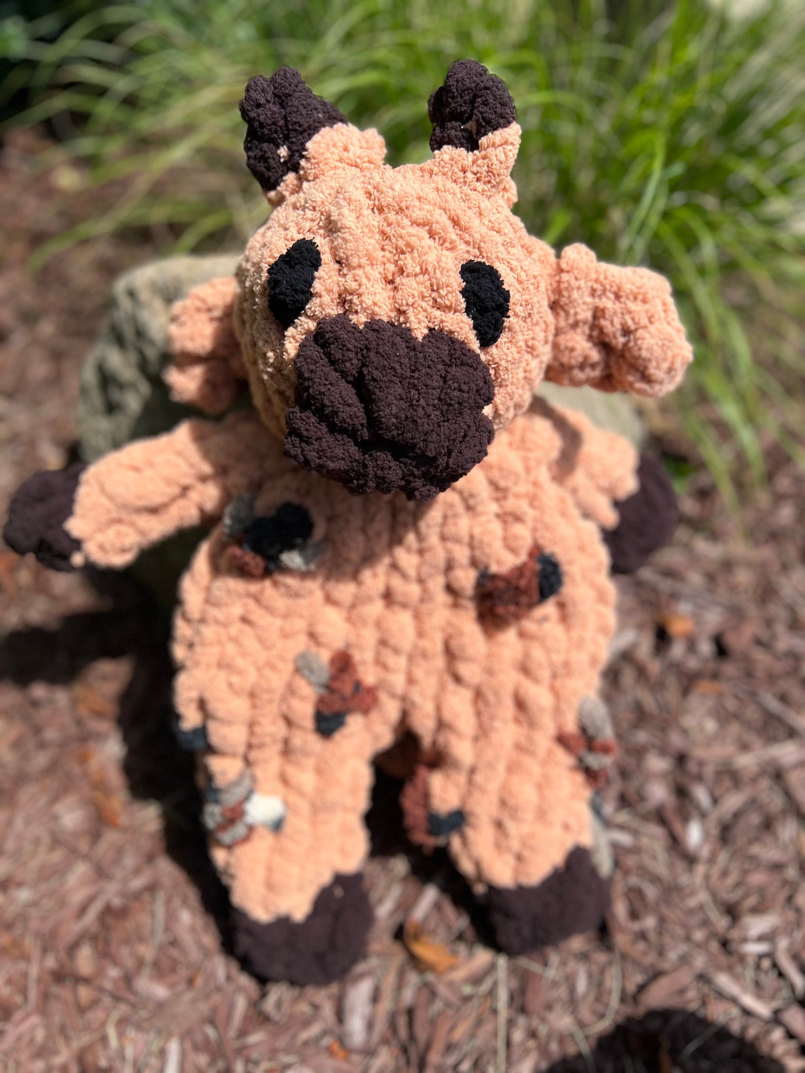 Giraffe Chunky Knit Stuffie/ Giraffe Plushie/ Hand-knit Giraffe Stuffed ...