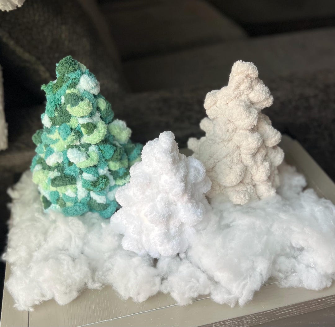 Chunky Yarn Trees/ Handmade Holiday Trees/ Holiday Home Decor/ Winter ...