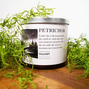 Petrichor | the Smell of Earth After Rain | Soy Wax Candle in Amber Jar ...
