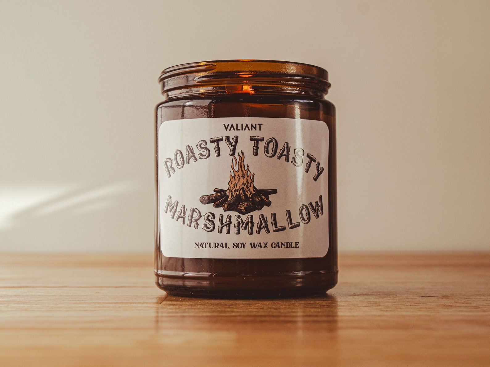 Marshmallow Campfire Candle: Roasty Toasty Marshmallow | Soy Wax, Amber ...