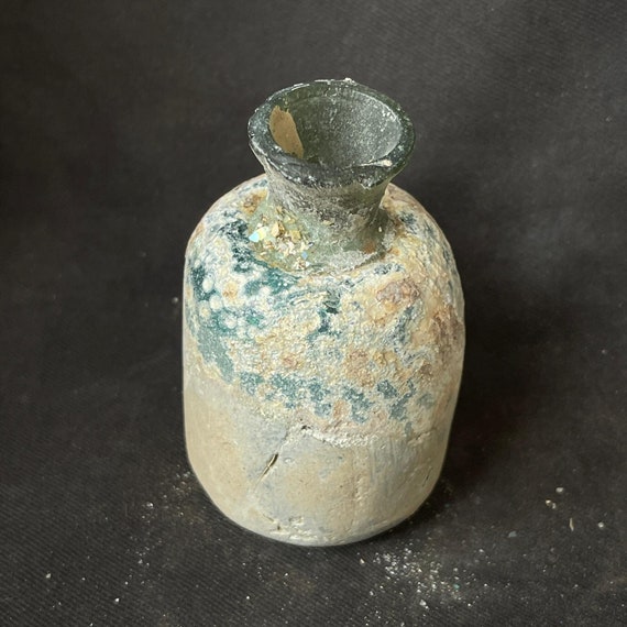 Afghanistan old ancient Roman Irdescent glass bottle - Gem