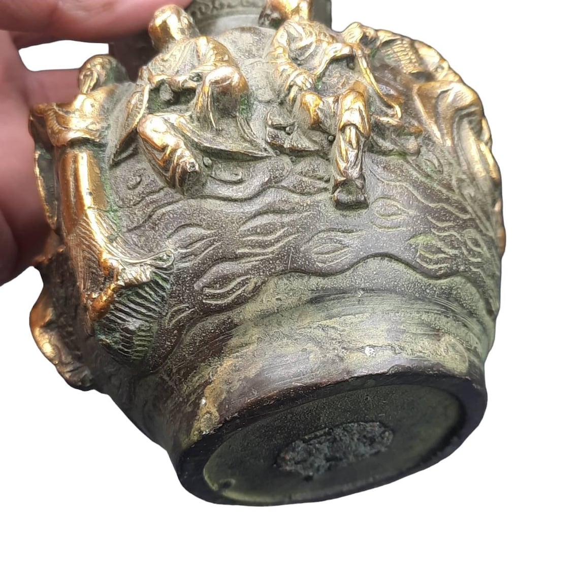 Very Unique Ancient Chinese Gold Gilding Bronze Decorative Vase With ...