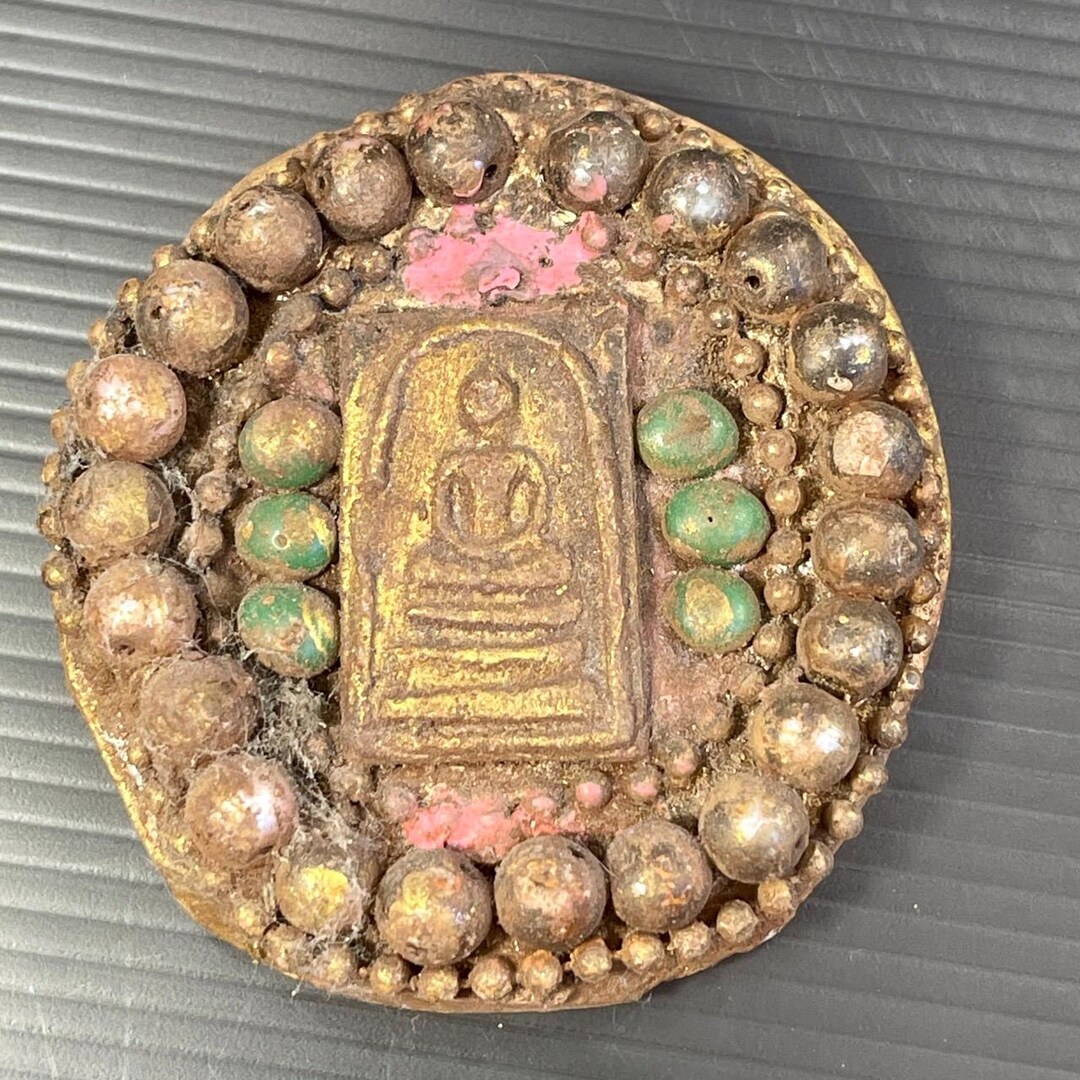 Ancient Tibetan Old Perals Inserts Terracotta BUDDHA Carved Rare Tile ...