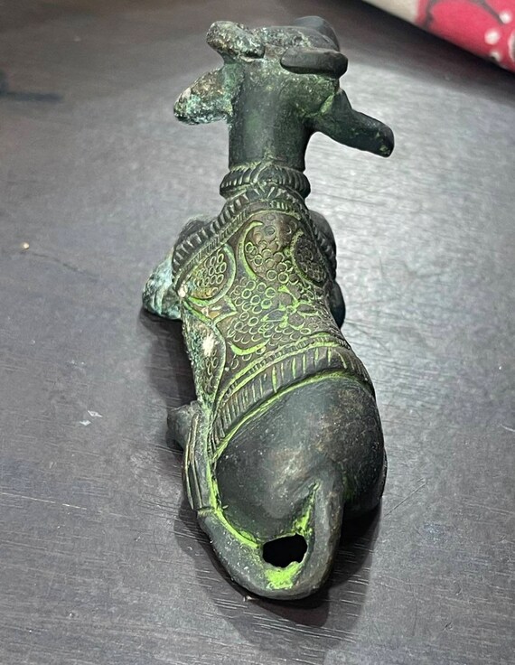 Unique Ancient Persian bronze Cow Statue - Gem